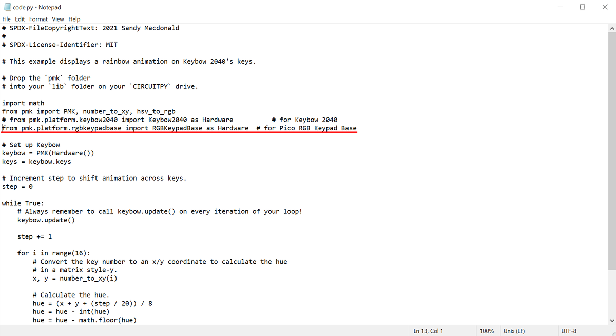 CircuitPython and Keybow 2040
