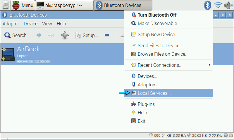 Sending and receiving files using Bluetooth
