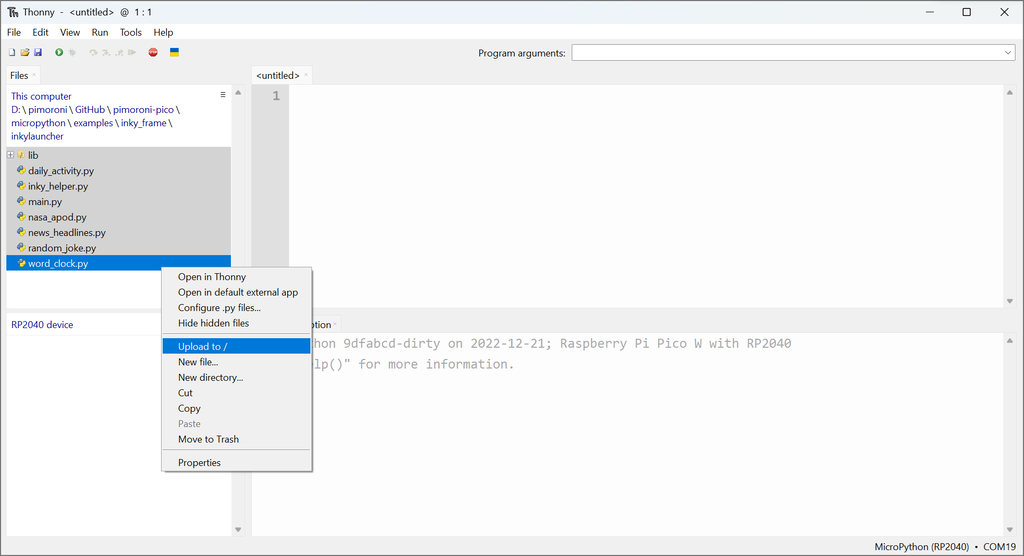 Getting Started with Inky Frame