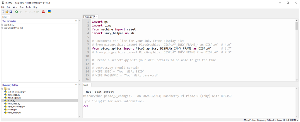 Getting Started with Inky Frame