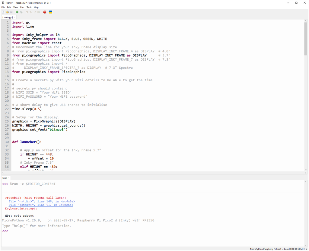 Getting Started with Inky Frame