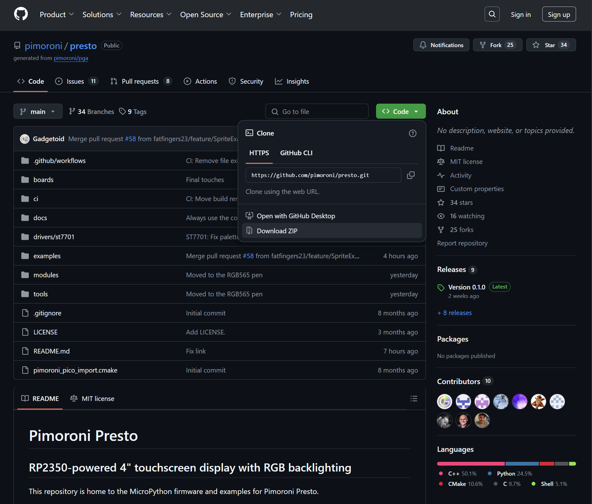 Getting Started with Pimoroni Presto